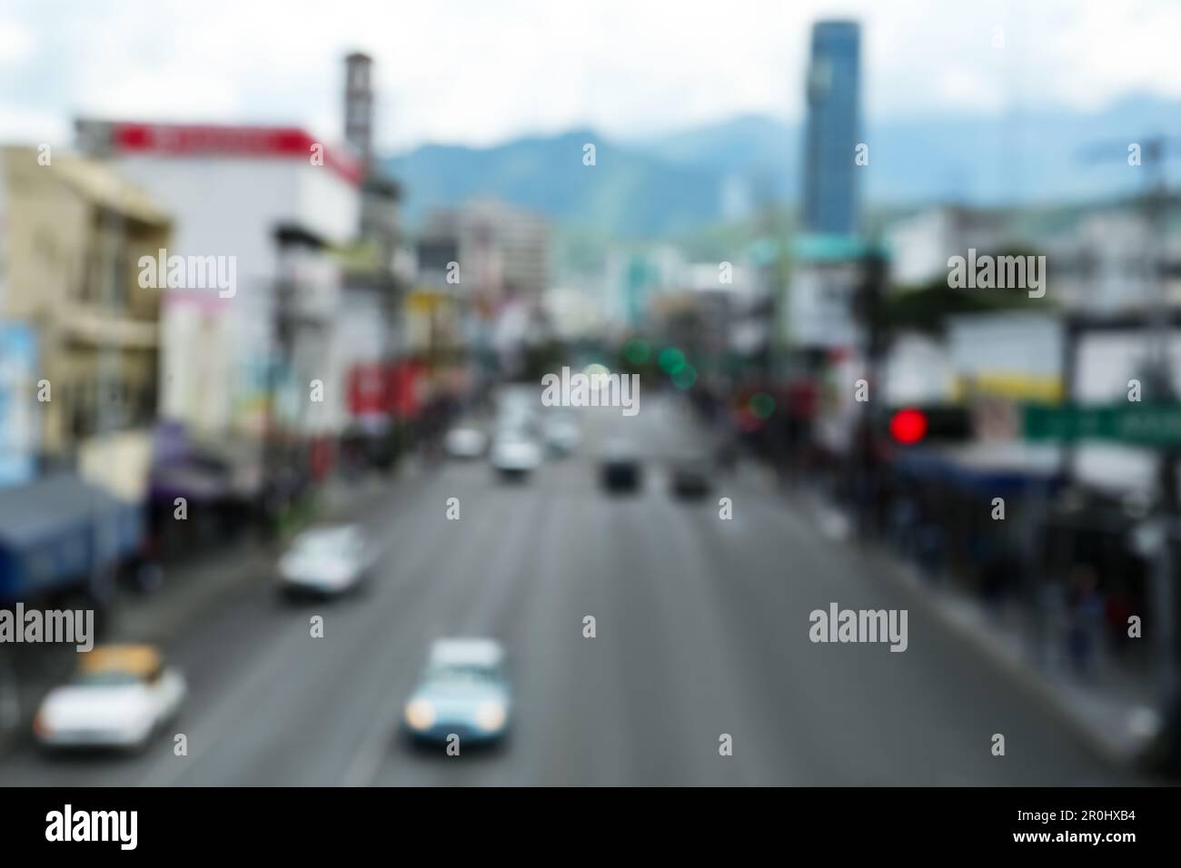 Blurred view of beautiful modern city street Stock Photo - Alamy