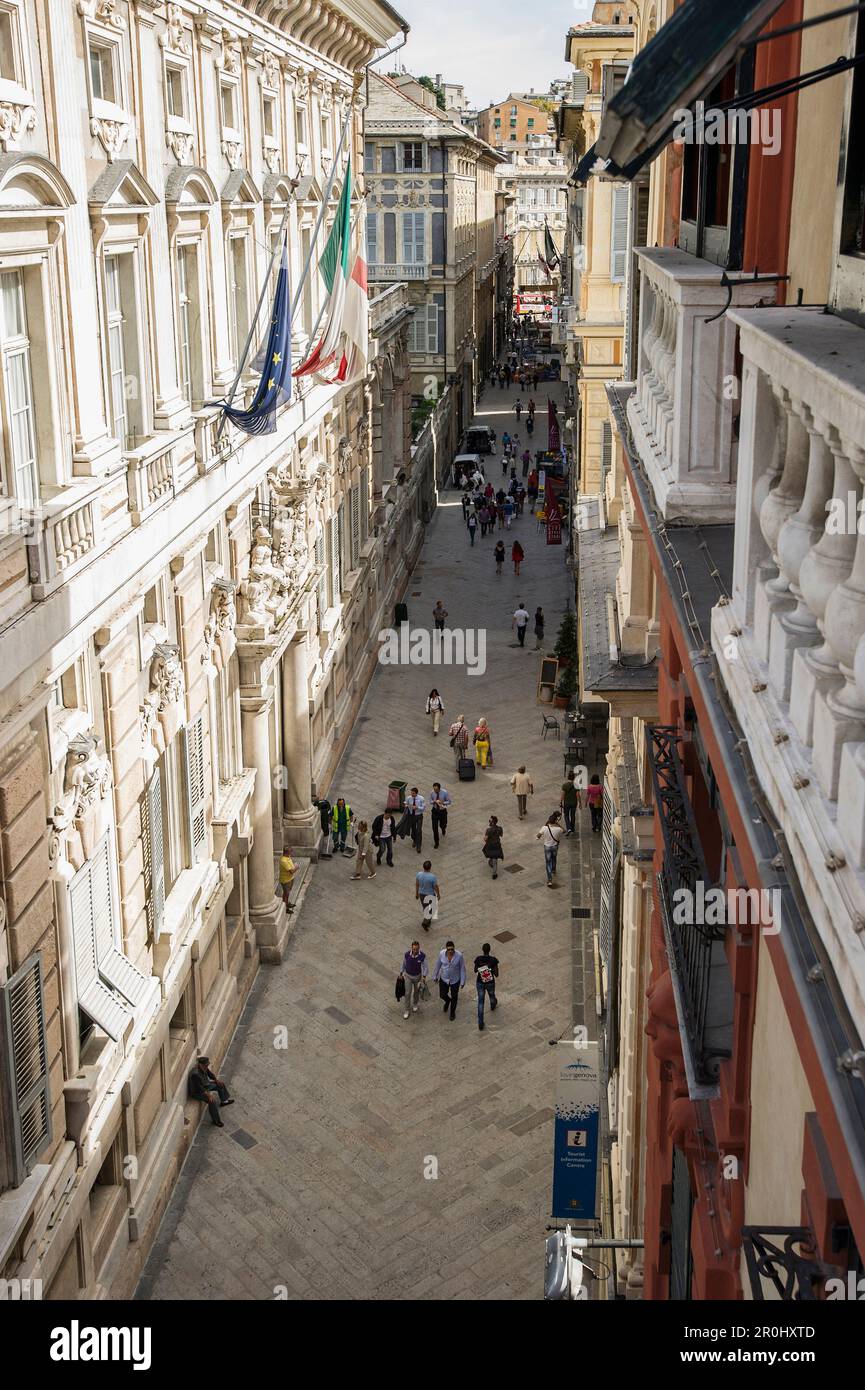 Via Garibaldi, Genoa, Liguria, Italia Stock Photo - Alamy