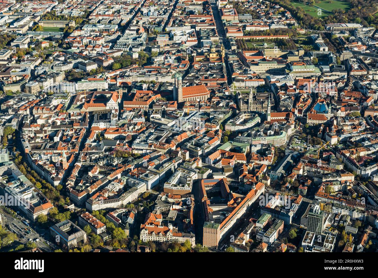 Aerial view of the center, Munich, Bavaria, Germany Stock Photo - Alamy