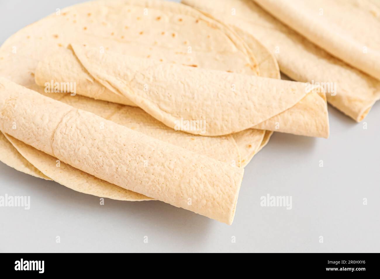 Thin lavash on grey background Stock Photo - Alamy