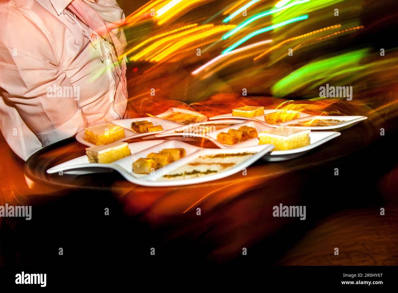 Waiter with typical turkish desserts, Istanbul, Turkey Stock Photo - Alamy
