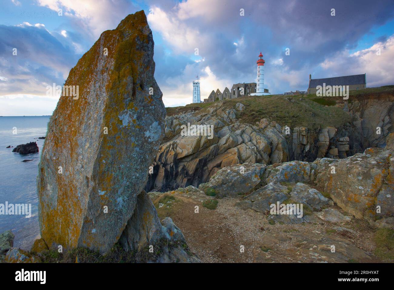 Before sunset at Pointe de St. Mathieu, Dept. Finistere, Bretagne ...
