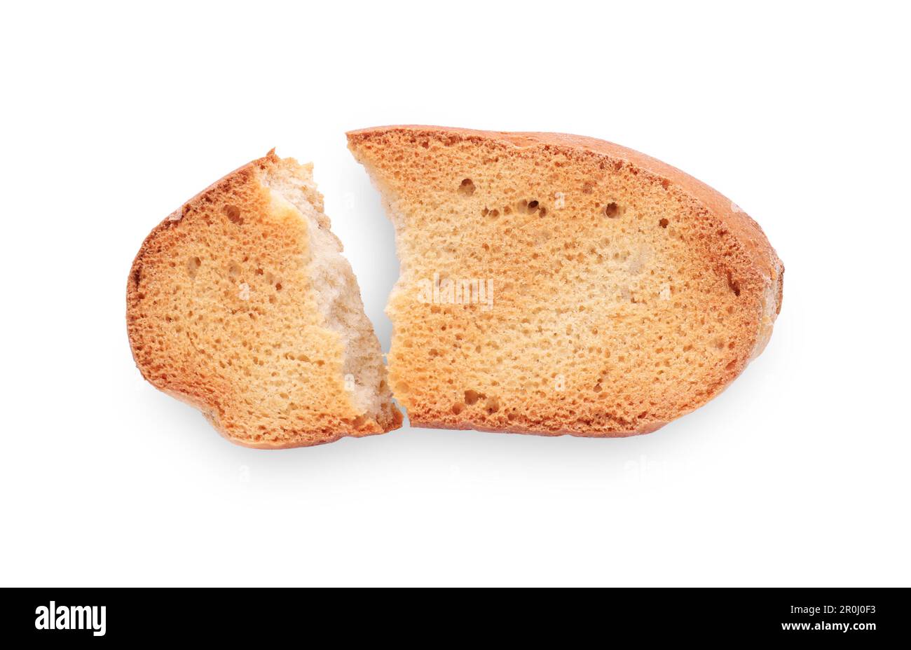 Hard chuck cracker on white background, top view Stock Photo - Alamy