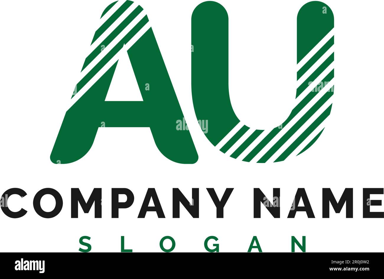 AU Logo Design. AU Letter Logo Icon Vector Illustration - Vector Stock ...