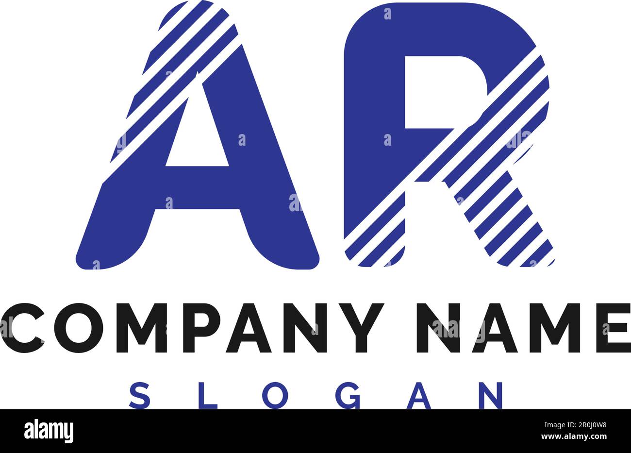 AR Logo Design. AR Letter Logo Icon Vector Illustration - Vector Stock ...