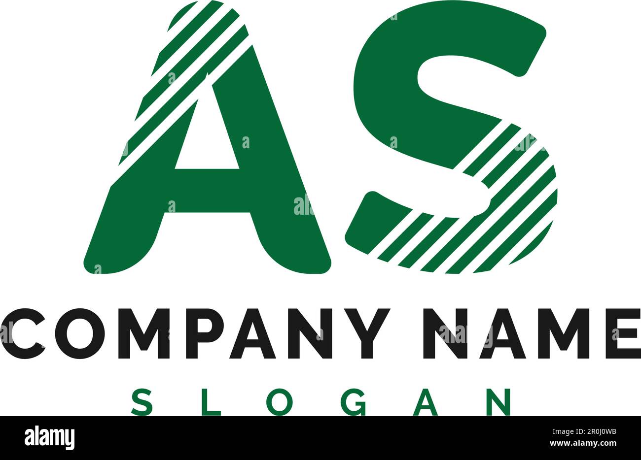 AS Logo Design. AS Letter Logo Icon Vector Illustration - Vector Stock ...