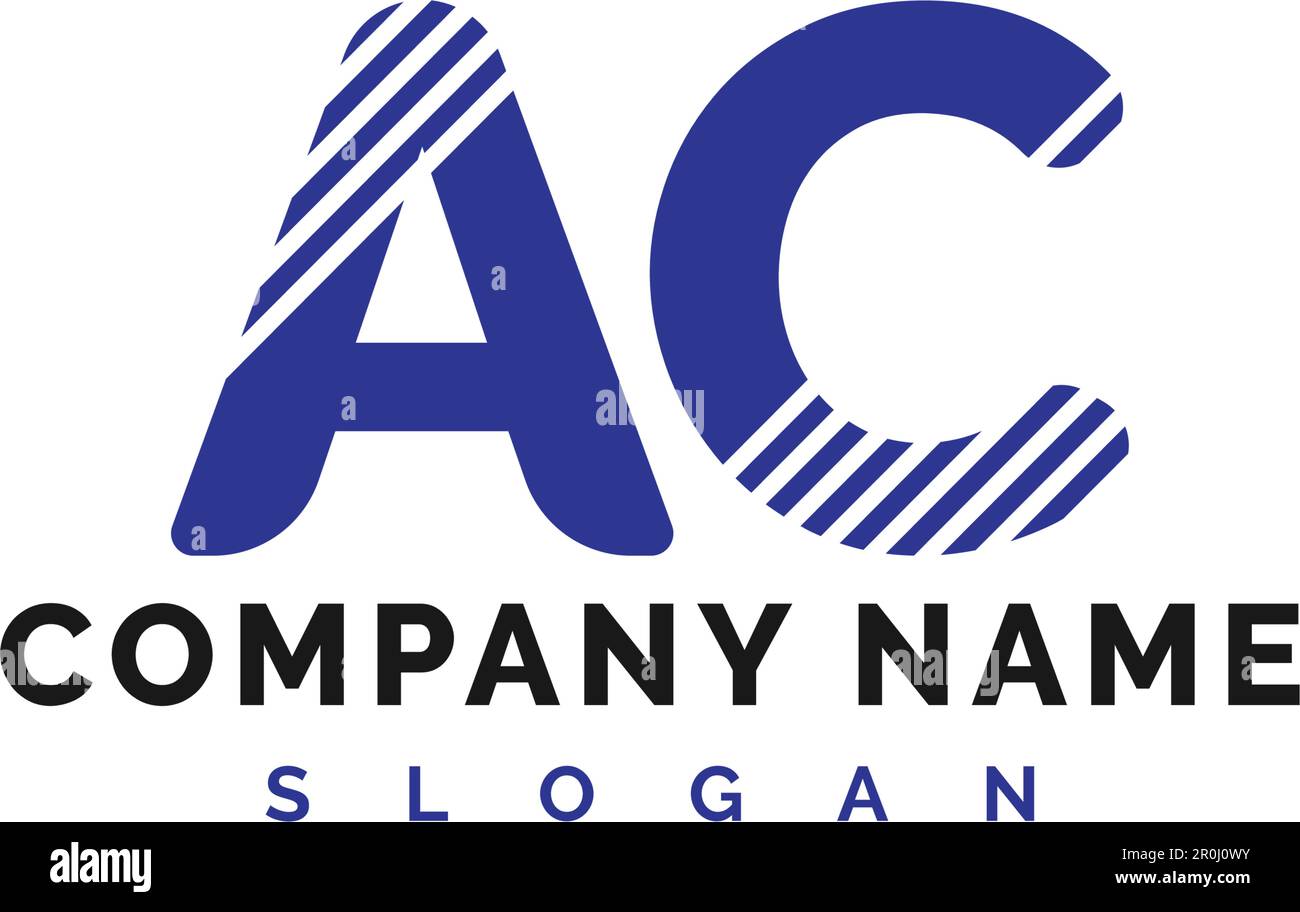 AC Logo Design. AC Letter Logo Icon Vector Illustration - Vector Stock ...