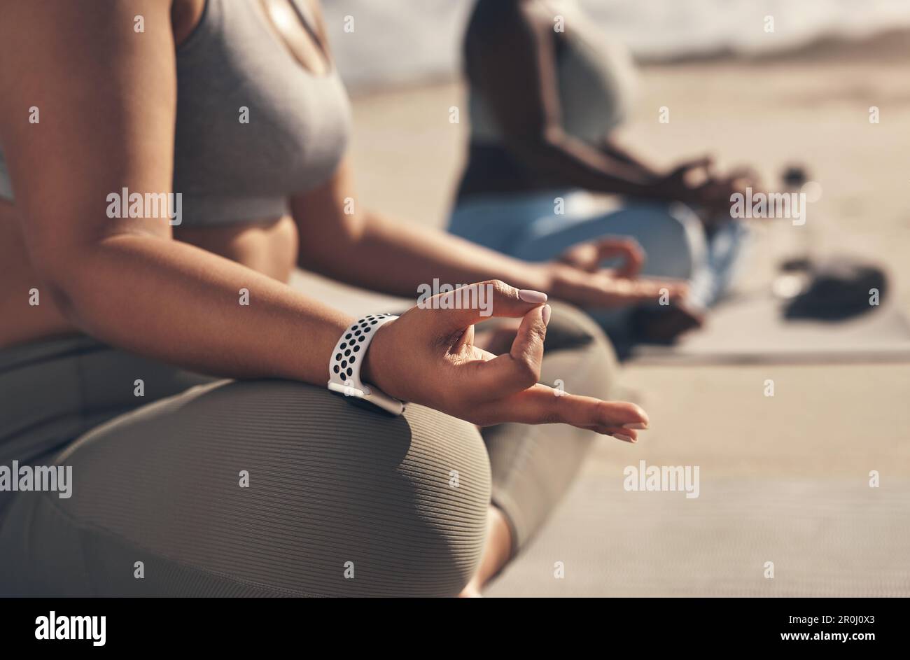 Yoga teaches you to be patient with yourself. two young women ...
