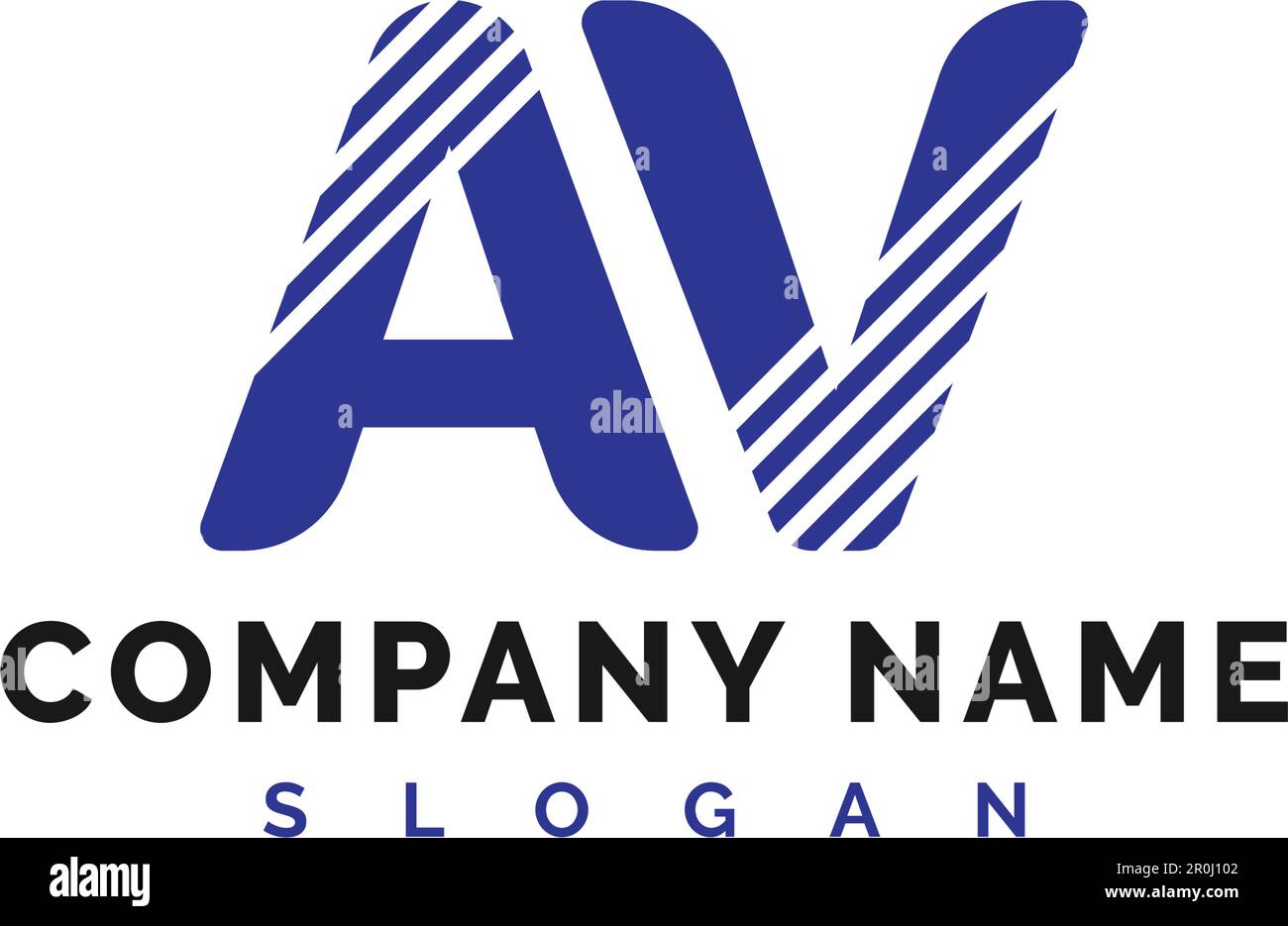 AV Logo Design. AV Letter Logo Icon Vector Illustration - Vector Stock ...