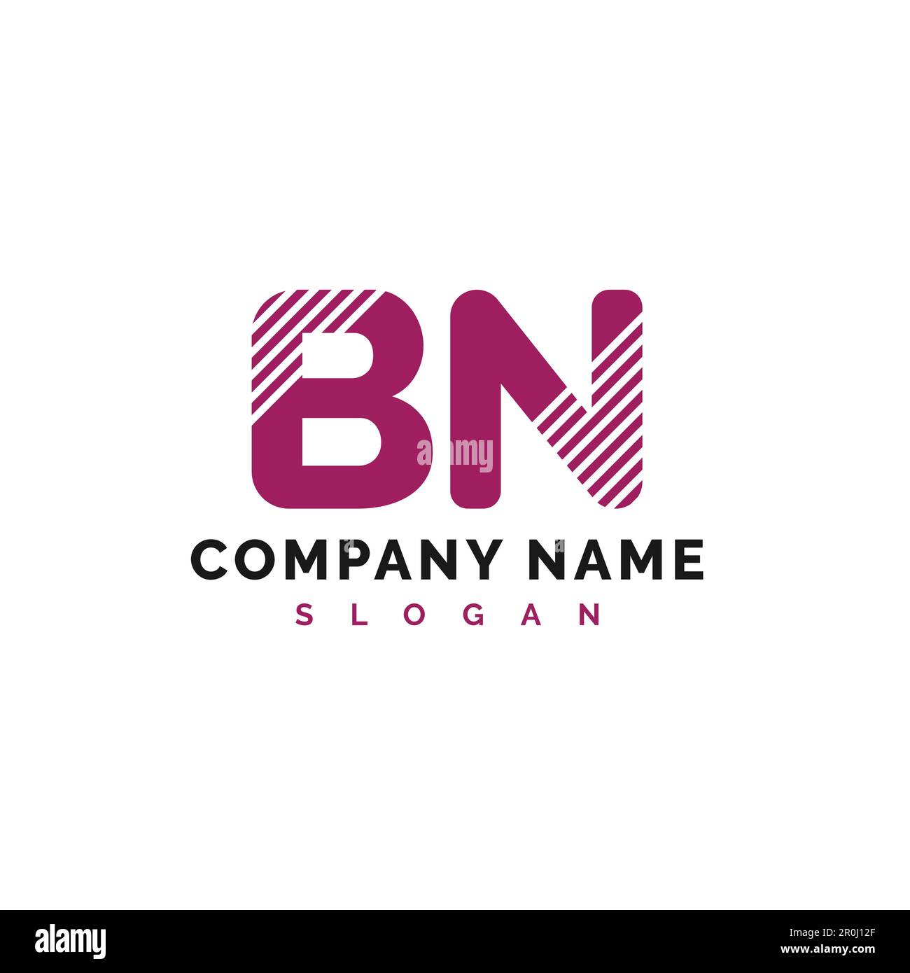 BN Logo Design. BN Letter Logo Icon Vector Illustration - Vector Stock ...
