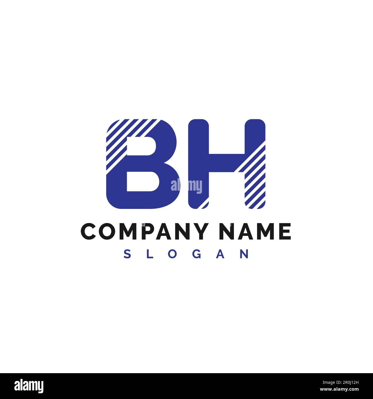 BH Logo Design. BH Letter Logo Icon Vector Illustration - Vector Stock ...