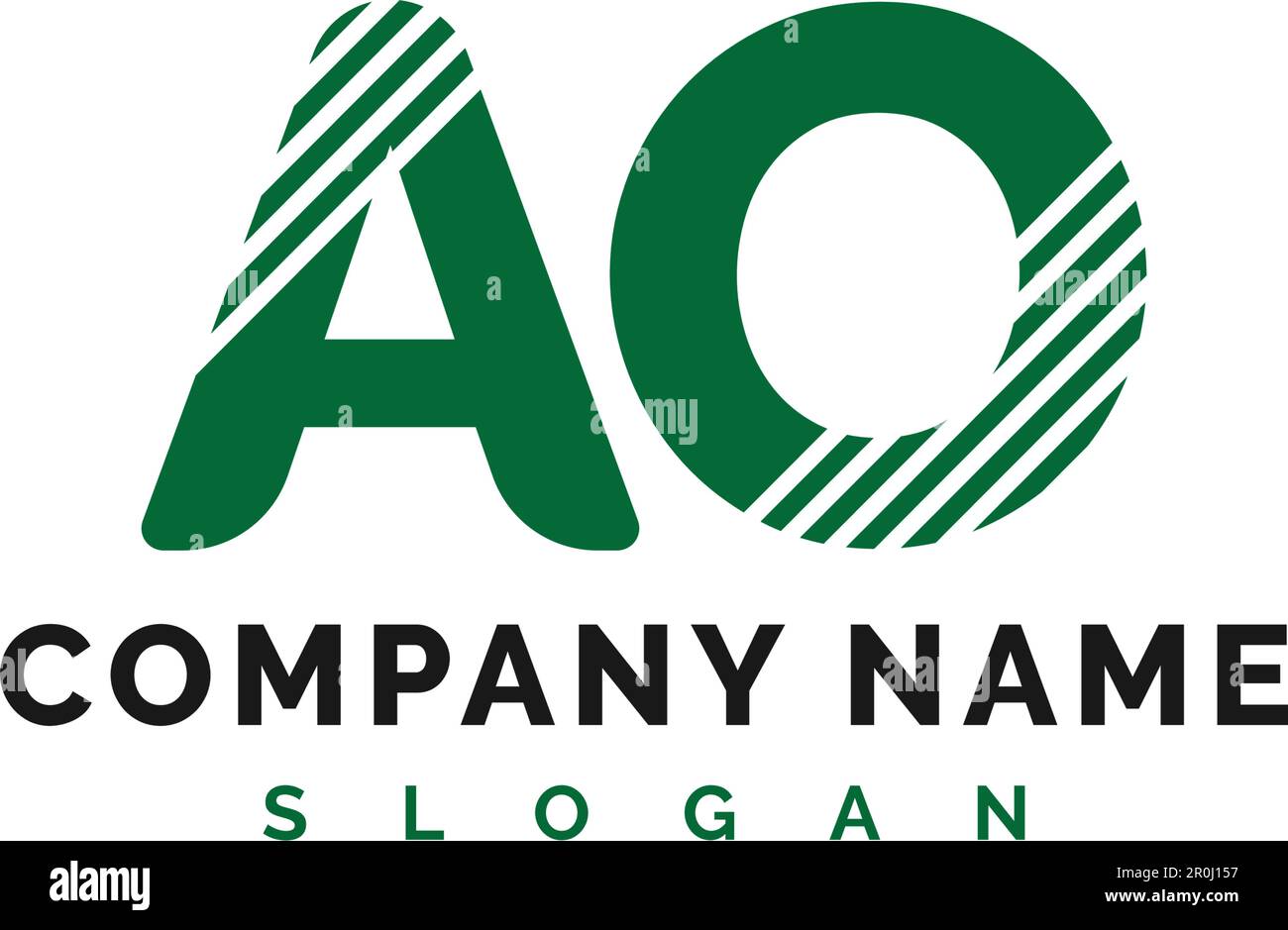 AO Logo Design. AO Letter Logo Icon Vector Illustration - Vector Stock ...