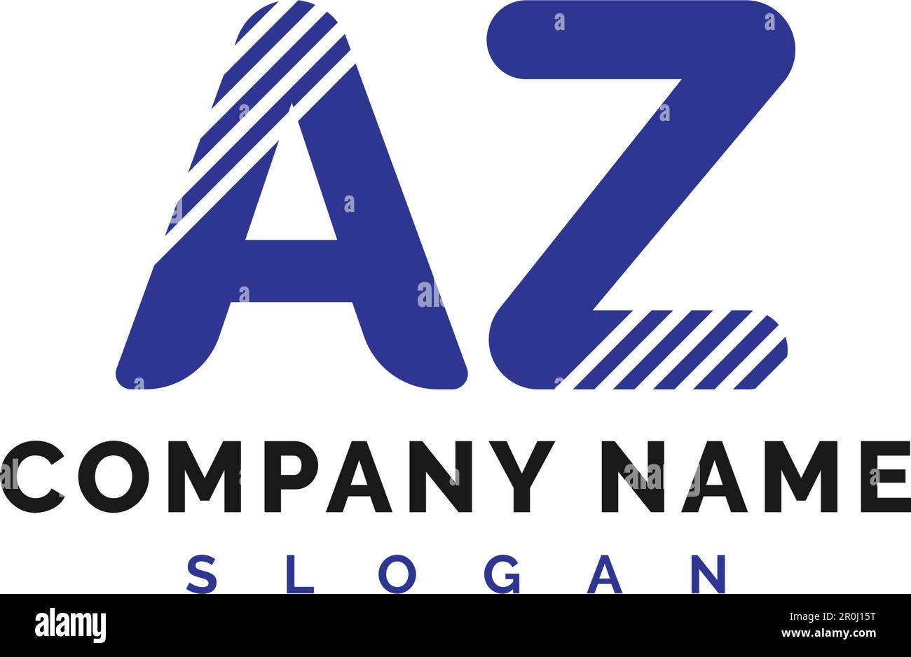 Az logo design hi-res stock photography and images - Alamy
