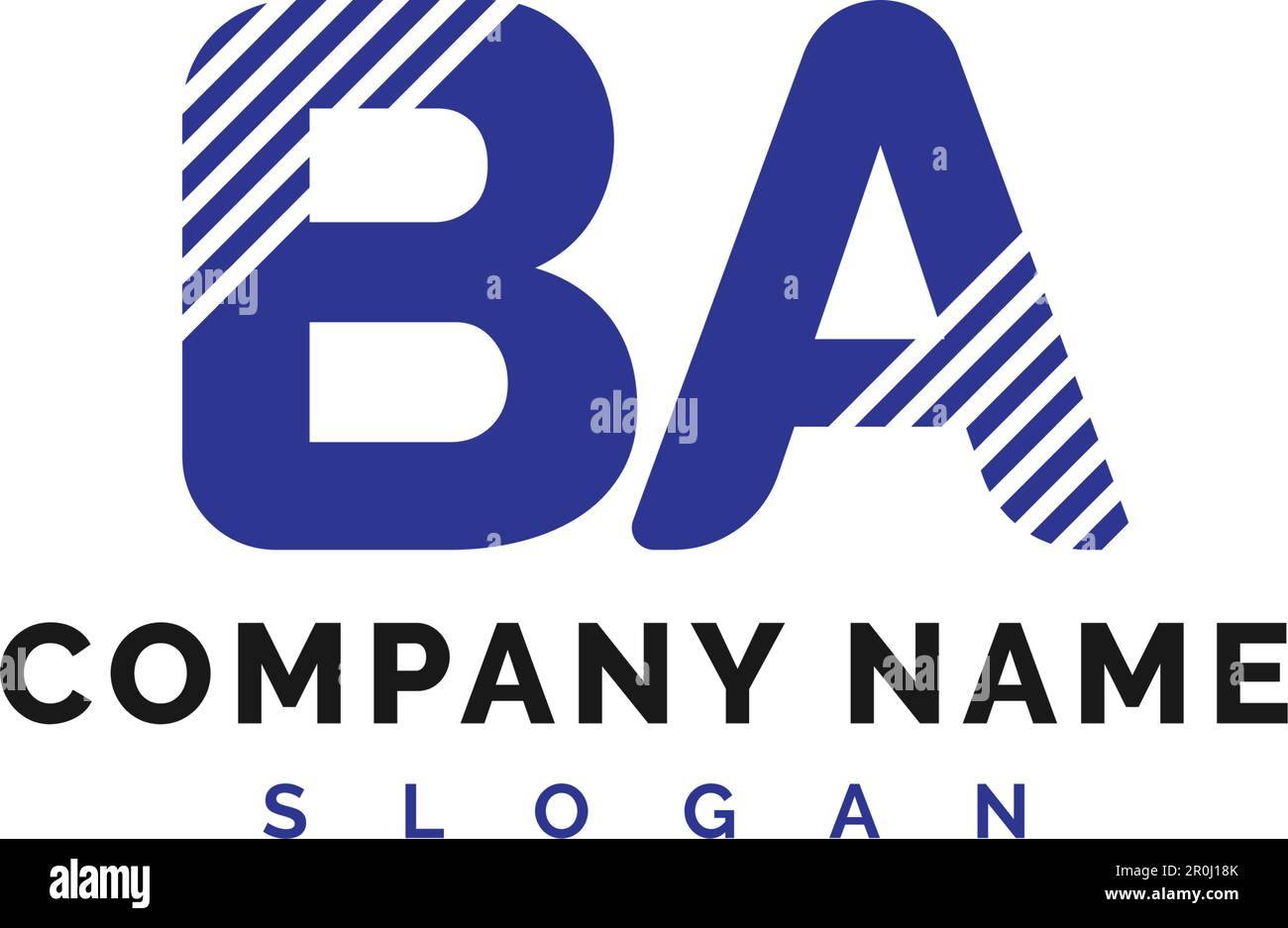 BA Logo Design. BA Letter Logo Icon Vector Illustration - Vector Stock ...