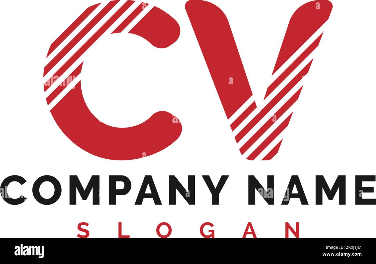 CV Letter Logo Design. CV letter logo Vector Illustration - Vector ...