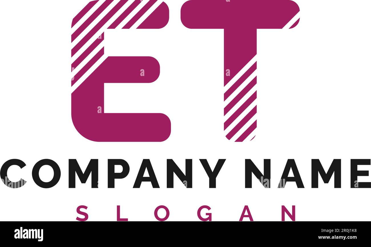 ET Letter Logo Design. ET letter logo Vector Illustration - Vector ...