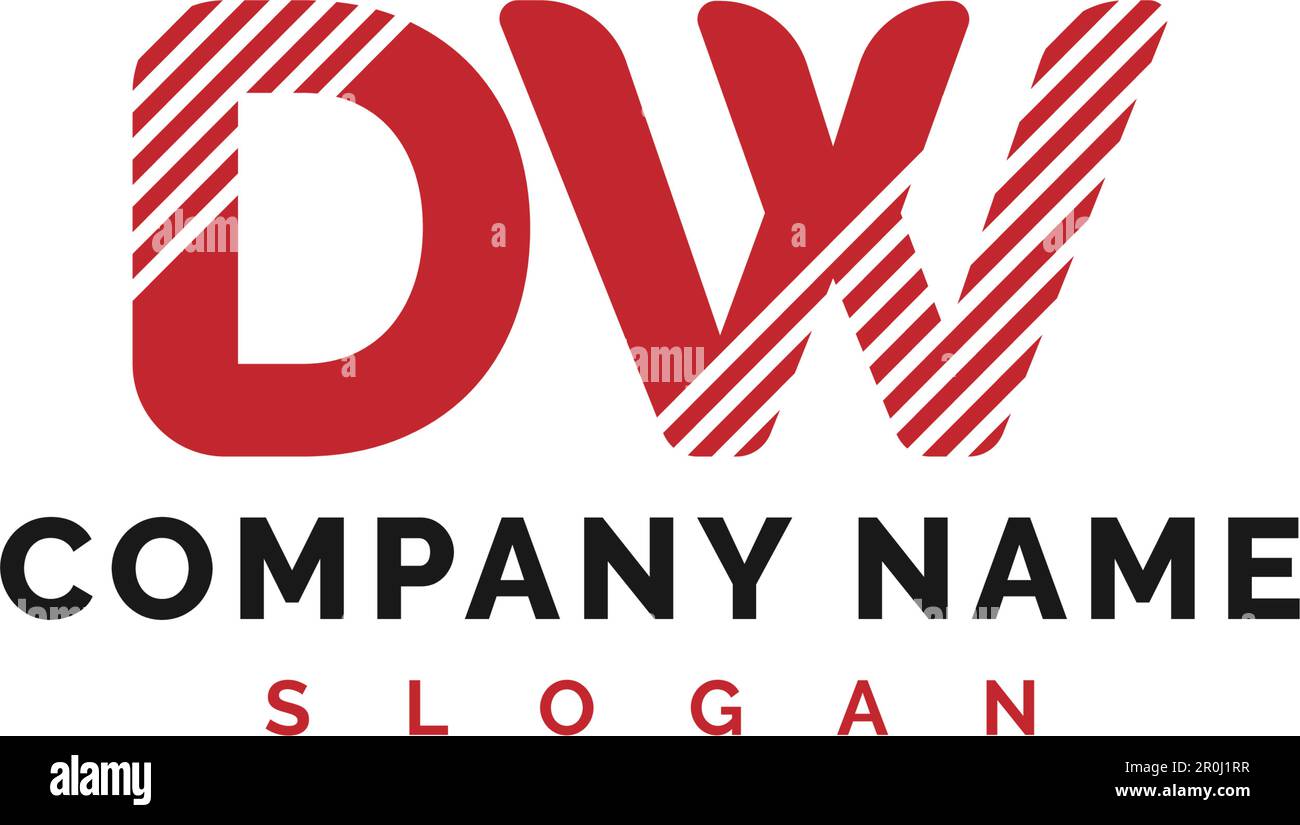 DW Letter Logo Design. DW letter logo Vector Illustration - Vector ...