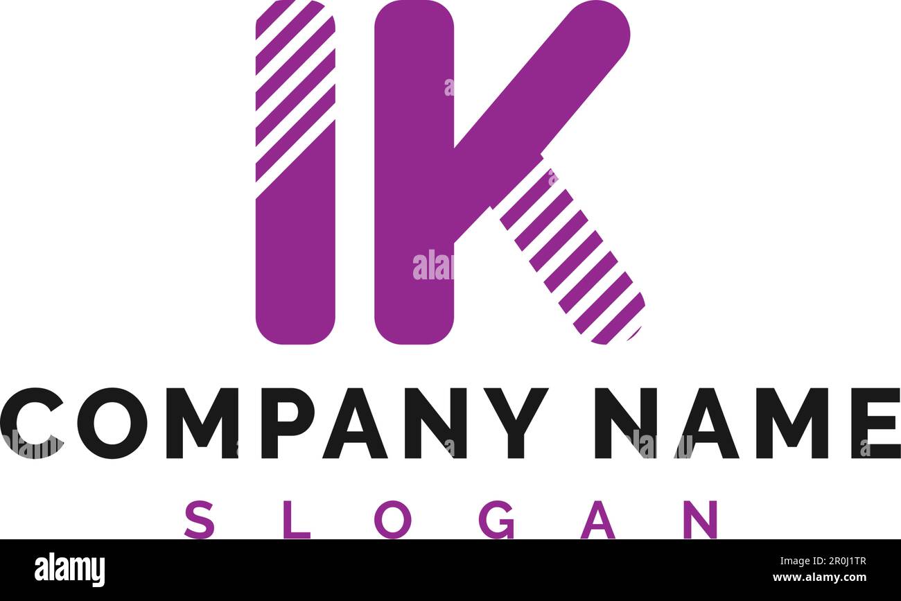 IK Letter Logo Design. IK letter logo Vector Illustration - Vector ...