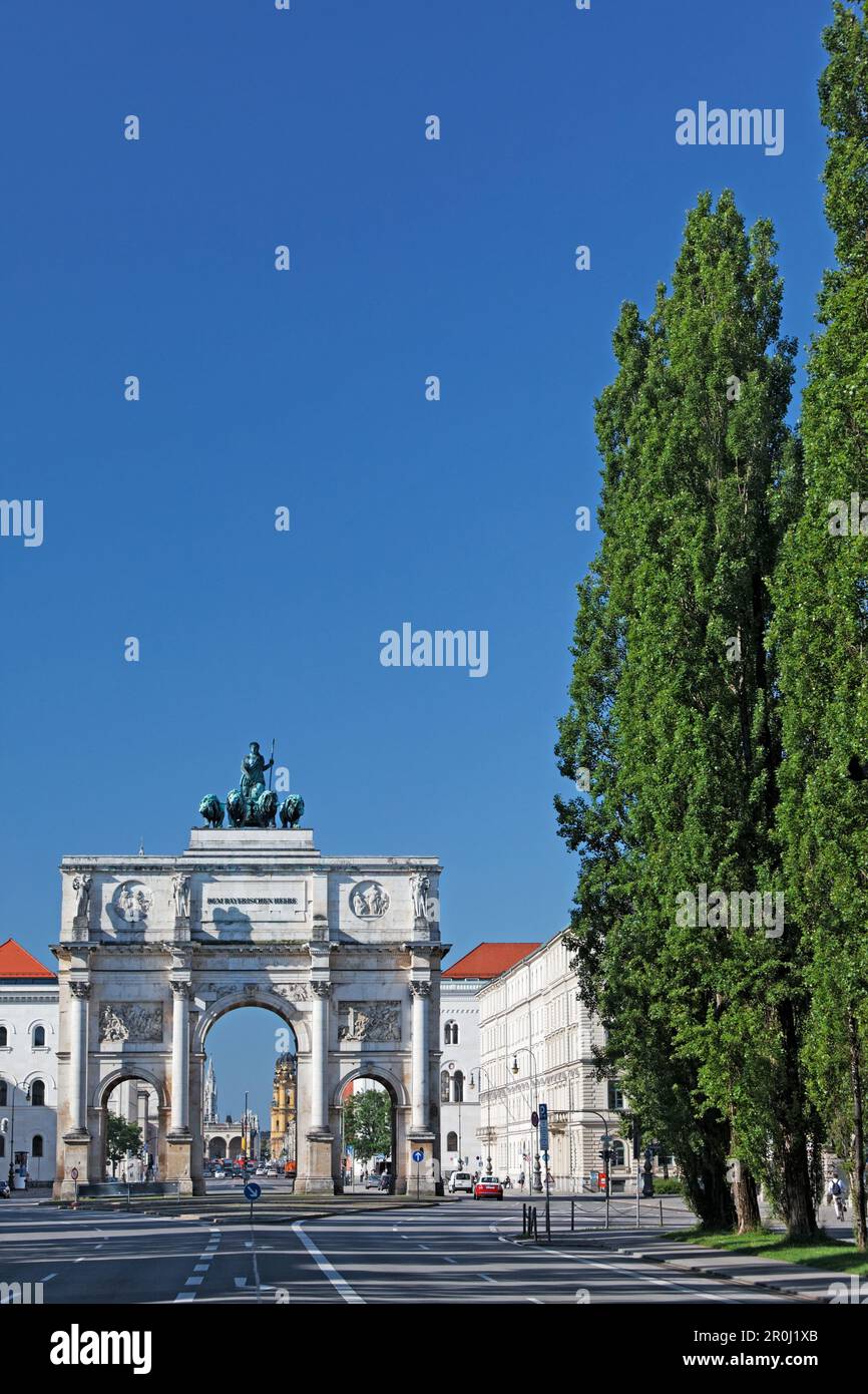 Siegestor, Maxvorstadt, Munich, Upper Bavaria, Bavaria, Germany Stock ...