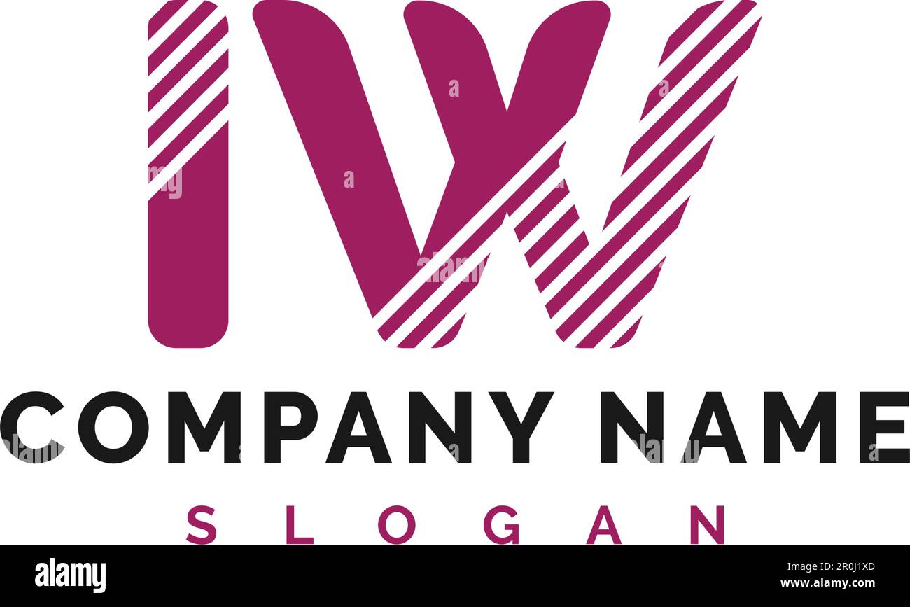 IW Letter Logo Design. IW letter logo Vector Illustration - Vector ...