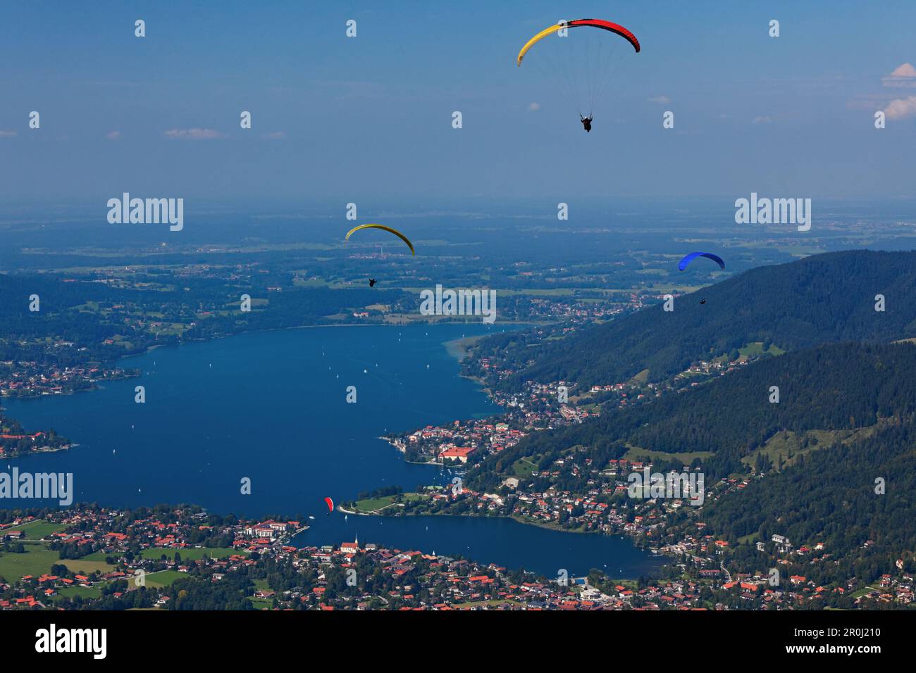 Paragliding from Wallberg, Rottach-Egern, Tegernsee, Upper Bavaria ...
