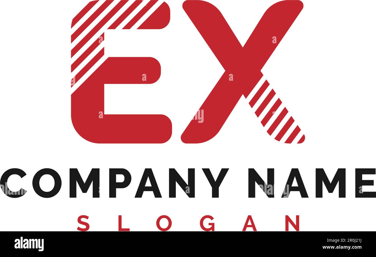 EX Letter Logo Design. EX letter logo Vector Illustration - Vector ...