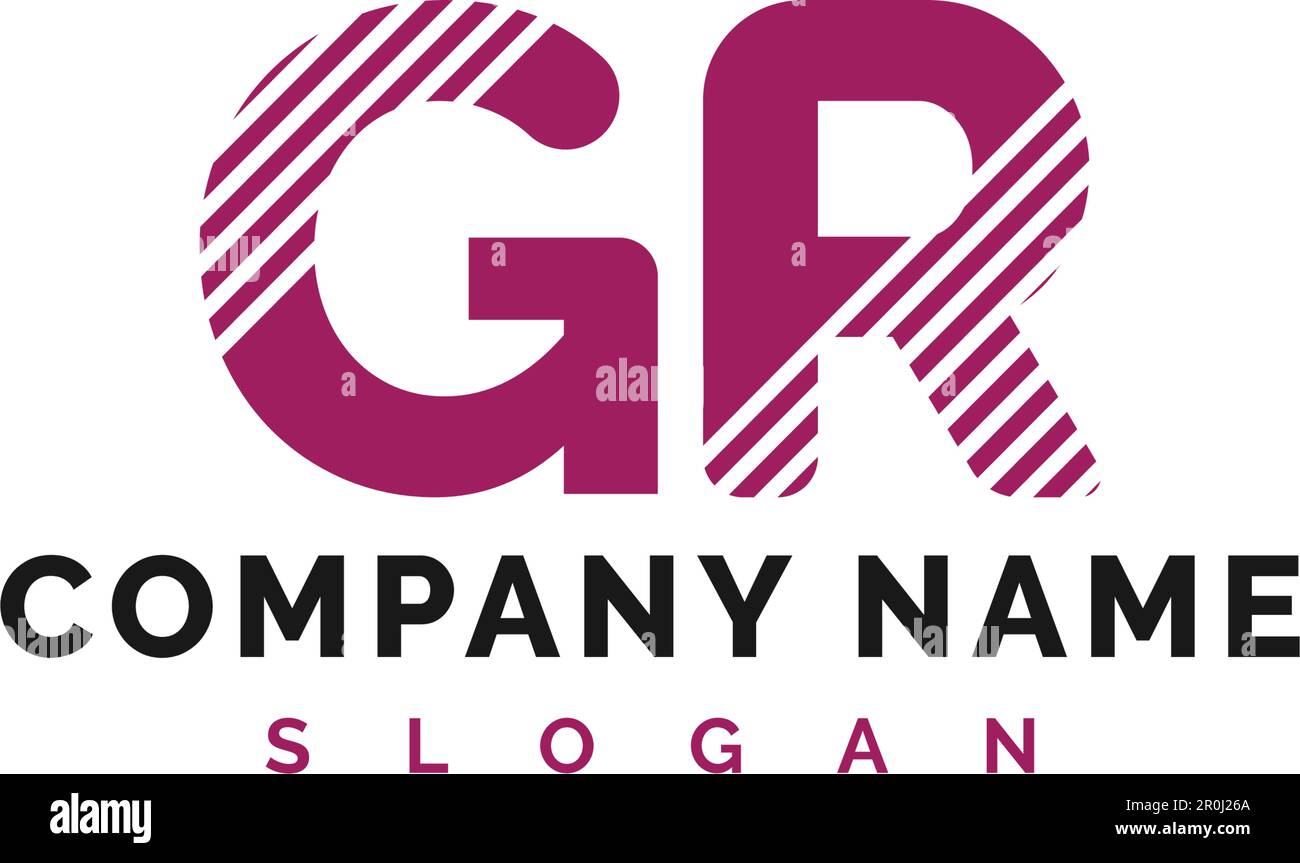 GR Letter Logo Design. Gr letter logo Vector Illustration - Vector ...