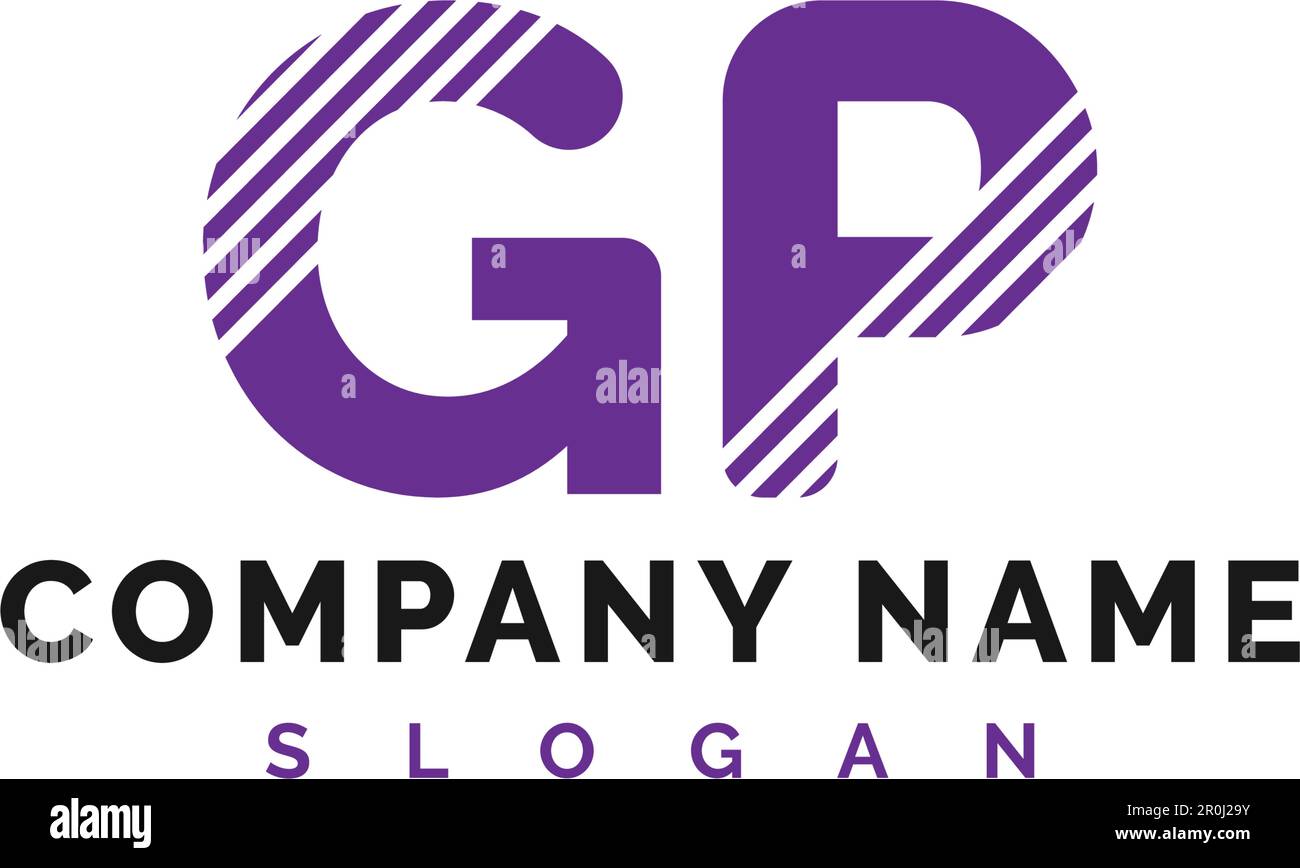 GP Letter Logo Design. GP letter logo Vector Illustration - Vector ...