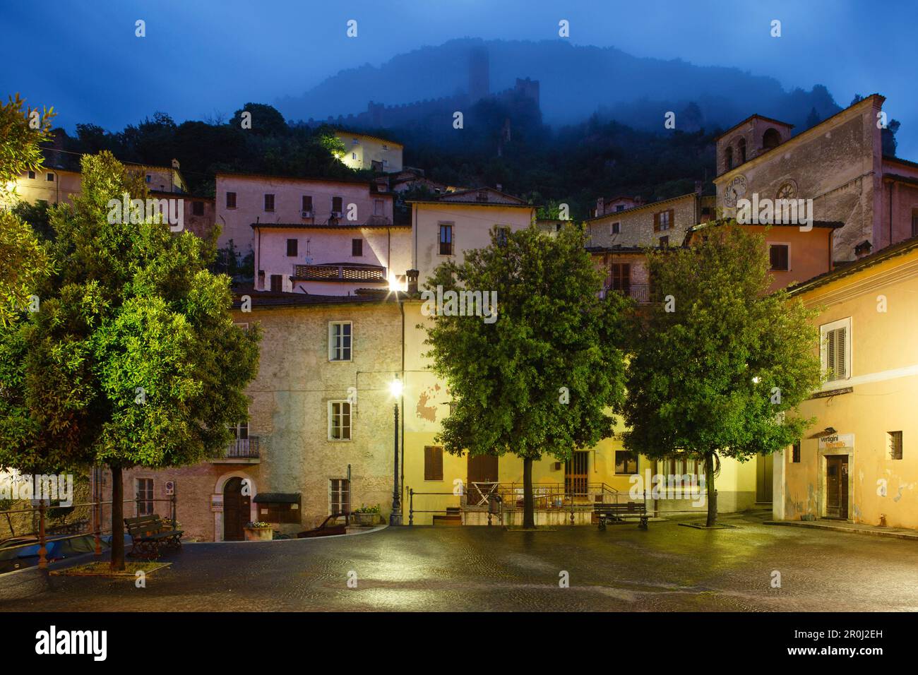 Main square in Ferentillo, Matterella quarter, village in the valley of ...