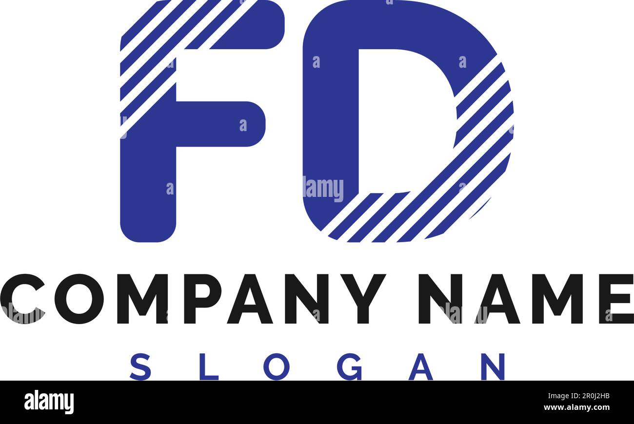 FD Letter Logo Design. FD letter logo Vector Illustration - Vector ...