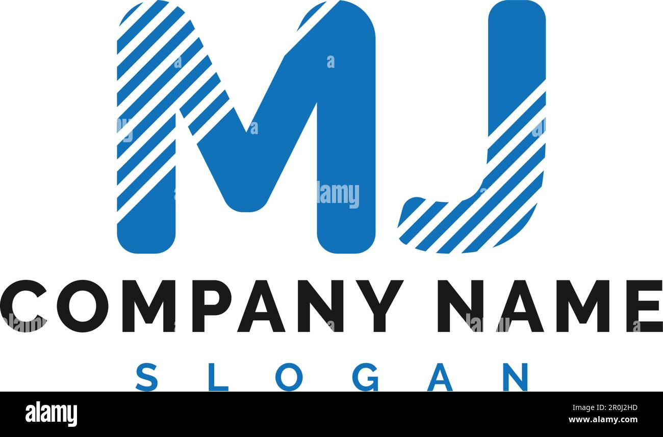 MJ Letter Logo Design. MJ letter logo Vector Illustration - Vector ...