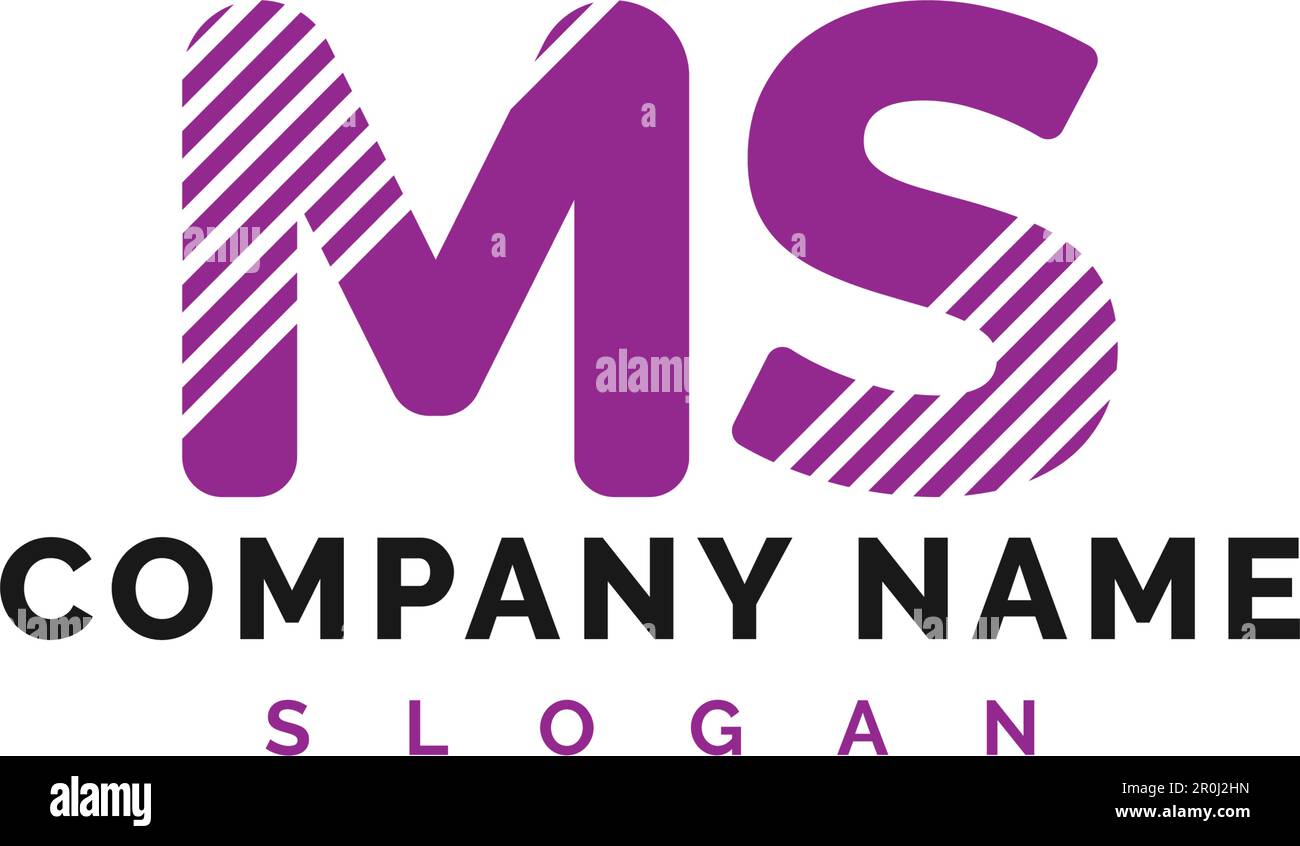 MS Letter Logo Design. MS letter logo Vector Illustration - Vector ...