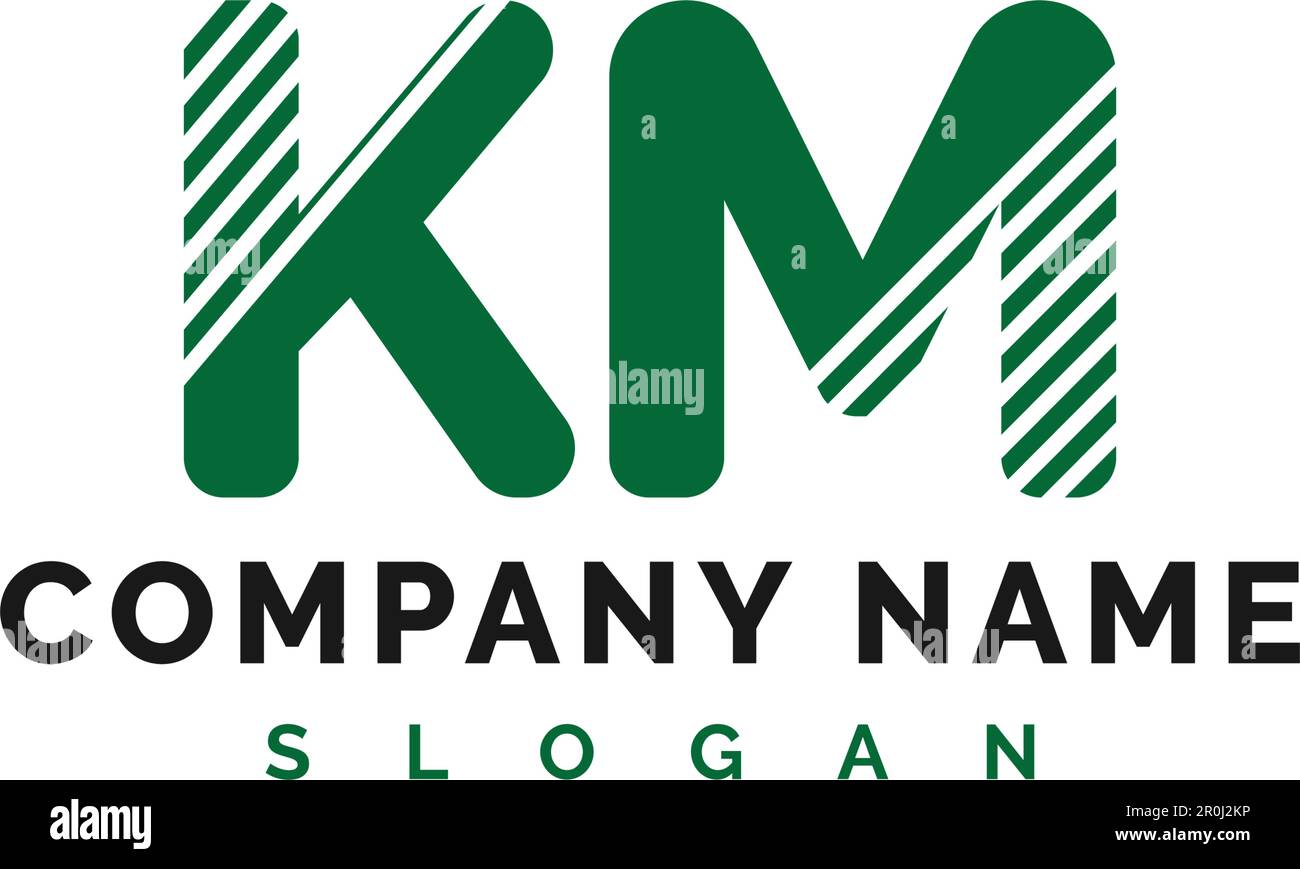 KM Letter Logo Design. KM letter logo Vector Illustration - Vector ...