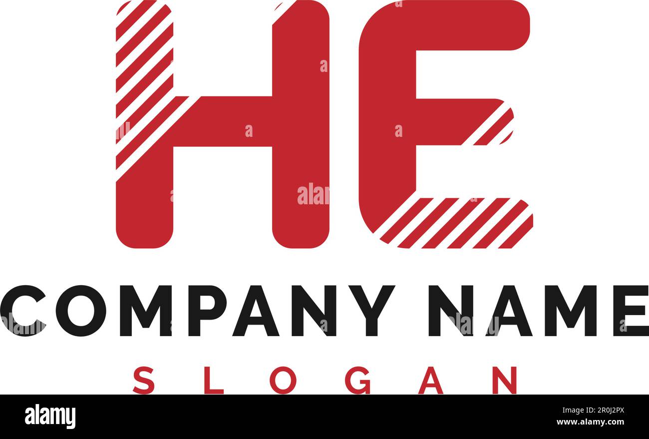 HE Letter Logo Design. HE letter logo Vector Illustration - Vector ...