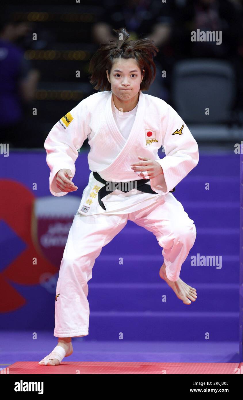 Japan's Tokyo Olympic champion Uta Abe is pictured before taking on ...