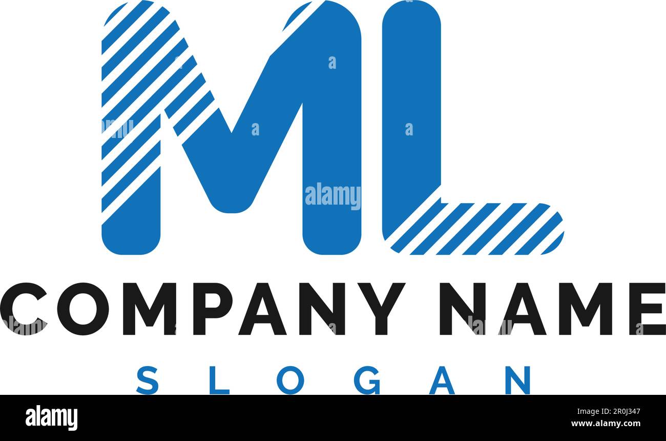 ML Letter Logo Design. ML letter logo Vector Illustration - Vector ...