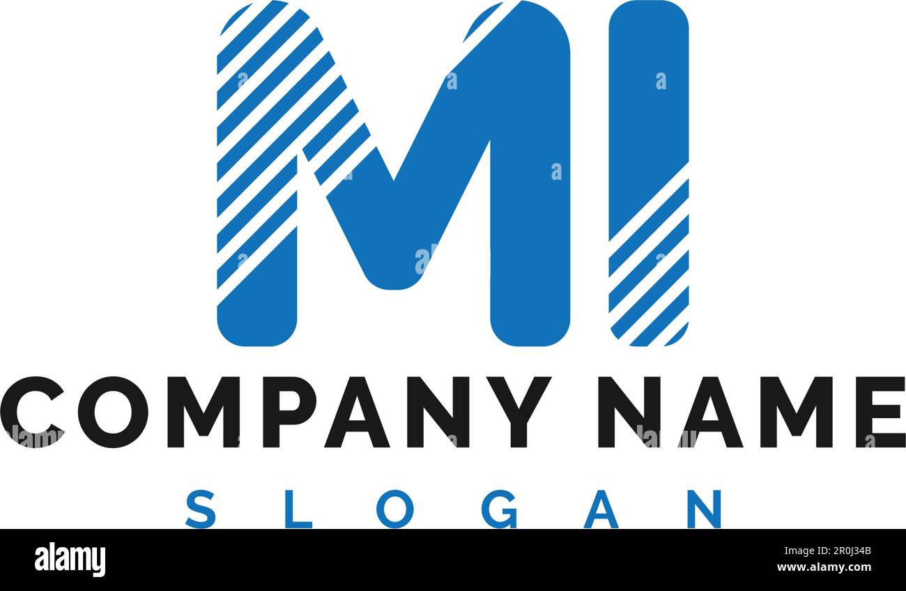 MI Letter Logo Design. MI letter logo Vector Illustration - Vector ...