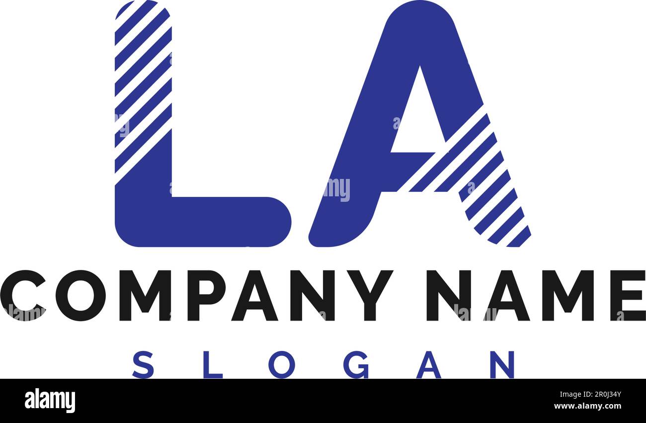 LA Letter Logo Design. LA letter logo Vector Illustration - Vector ...