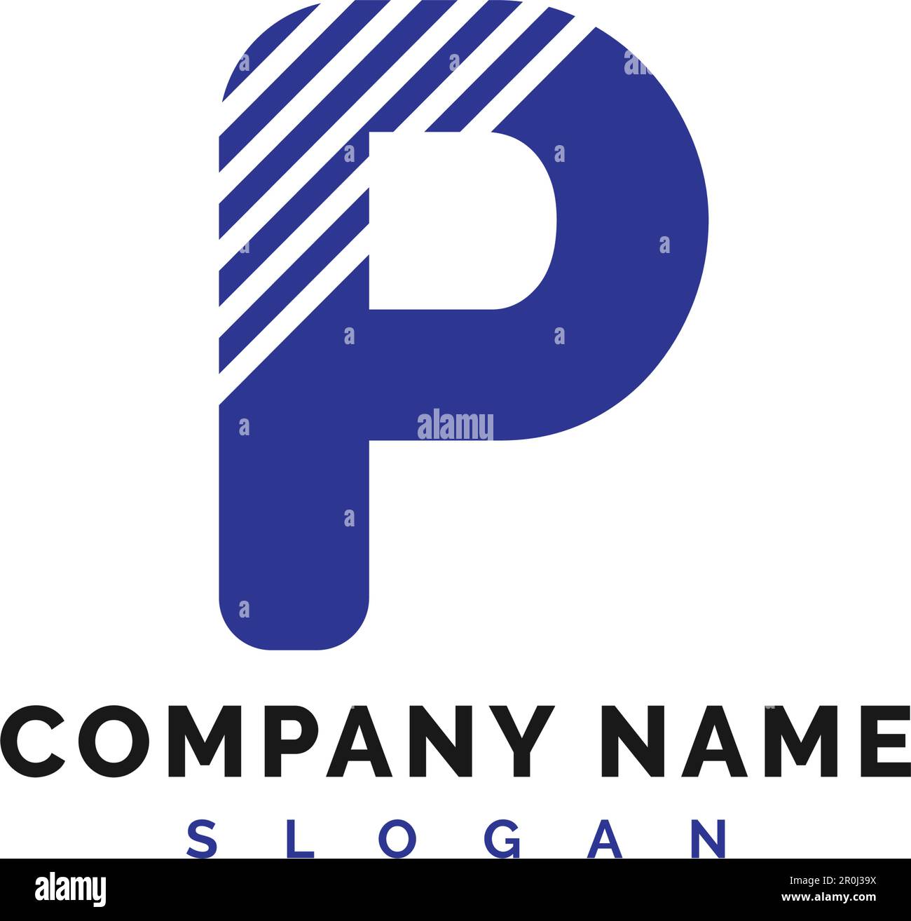 P logo design Cut Out Stock Images & Pictures - Alamy
