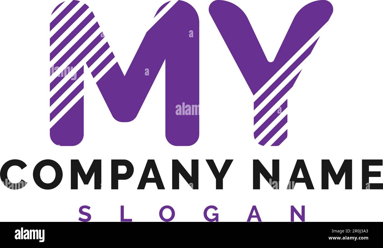 MY Letter Logo Design. MY letter logo Vector Illustration - Vector ...