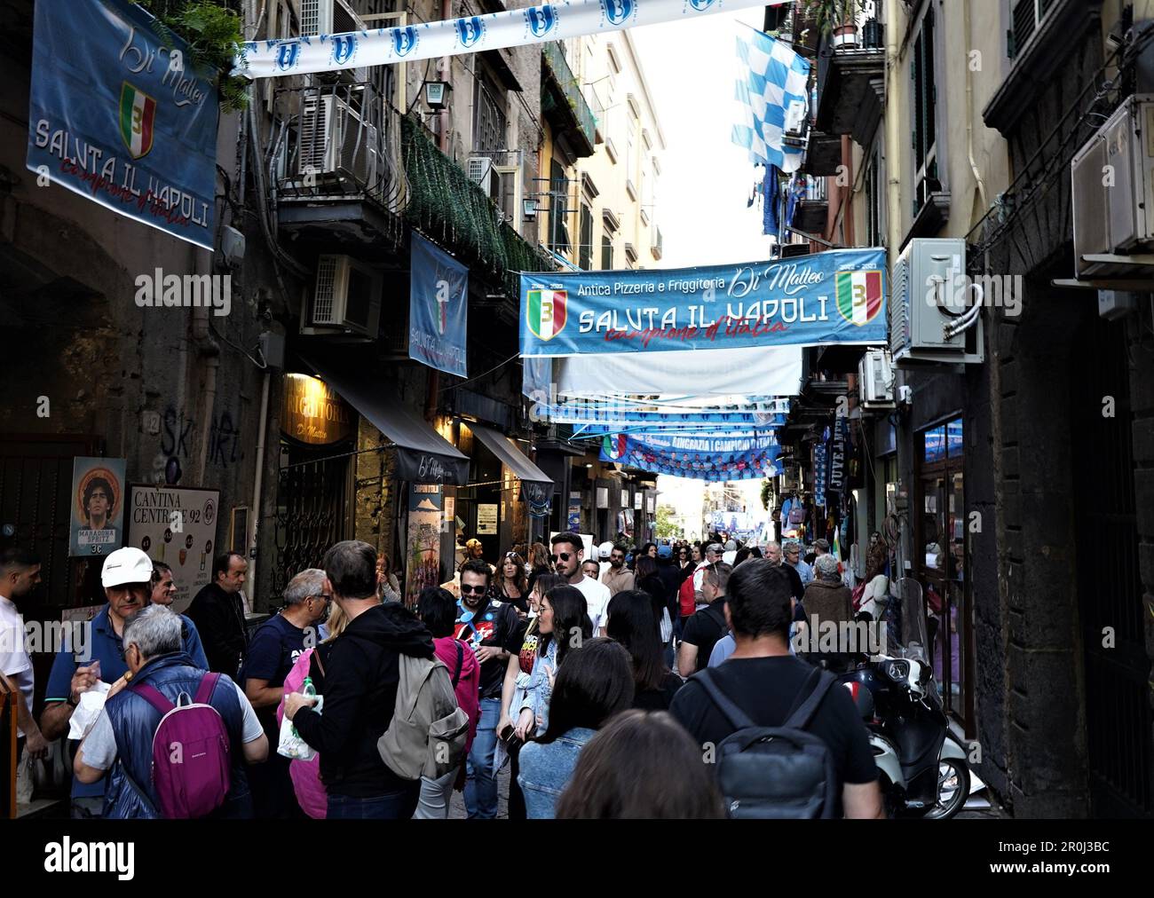 Naples Champions of Italy.NAPLES, ITALY - MAY 06: The mural depicting ...