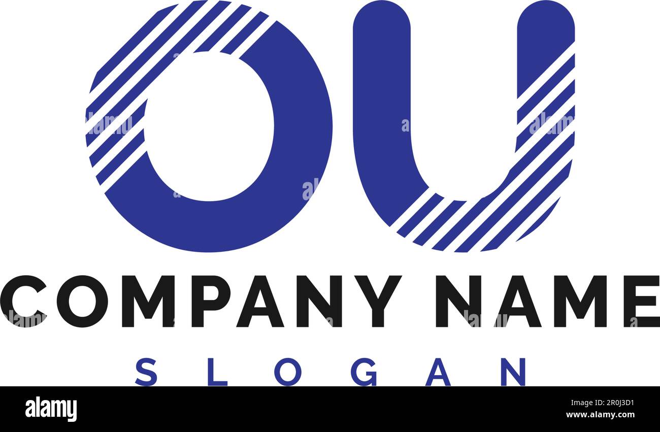 OU Letter Logo Design. OU letter logo Vector Illustration - Vector ...