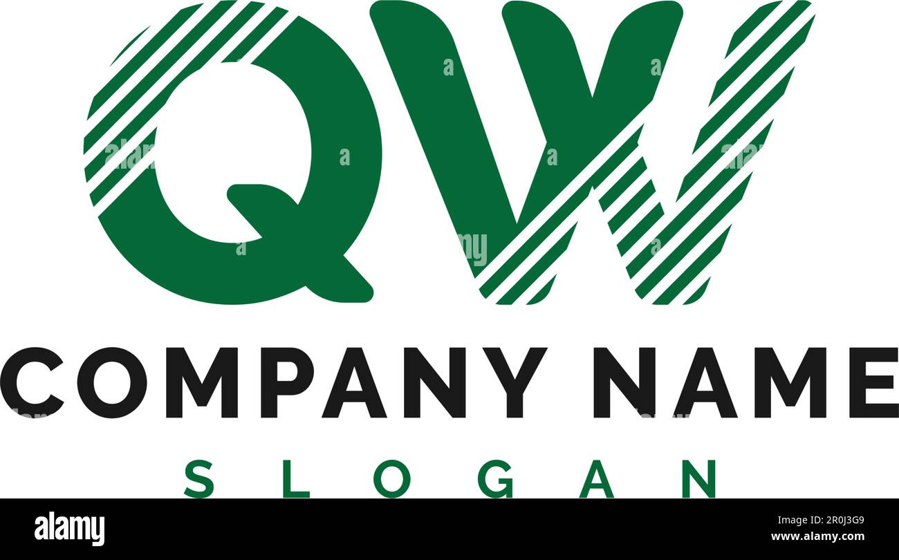 QW Letter Logo Design. QW letter logo Vector Illustration - Vector ...