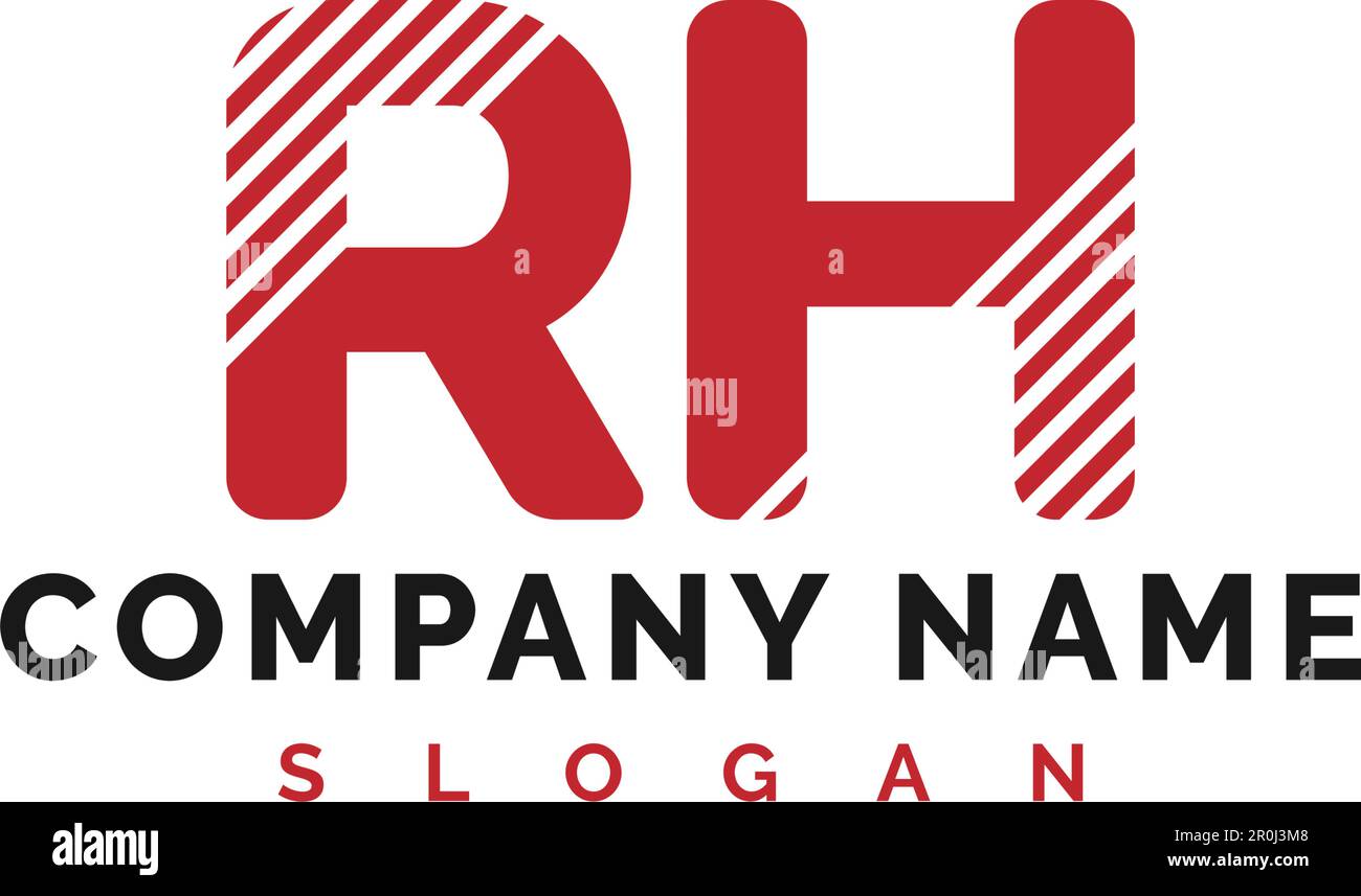 RH Letter Logo Design. RH letter logo Vector Illustration - Vector ...