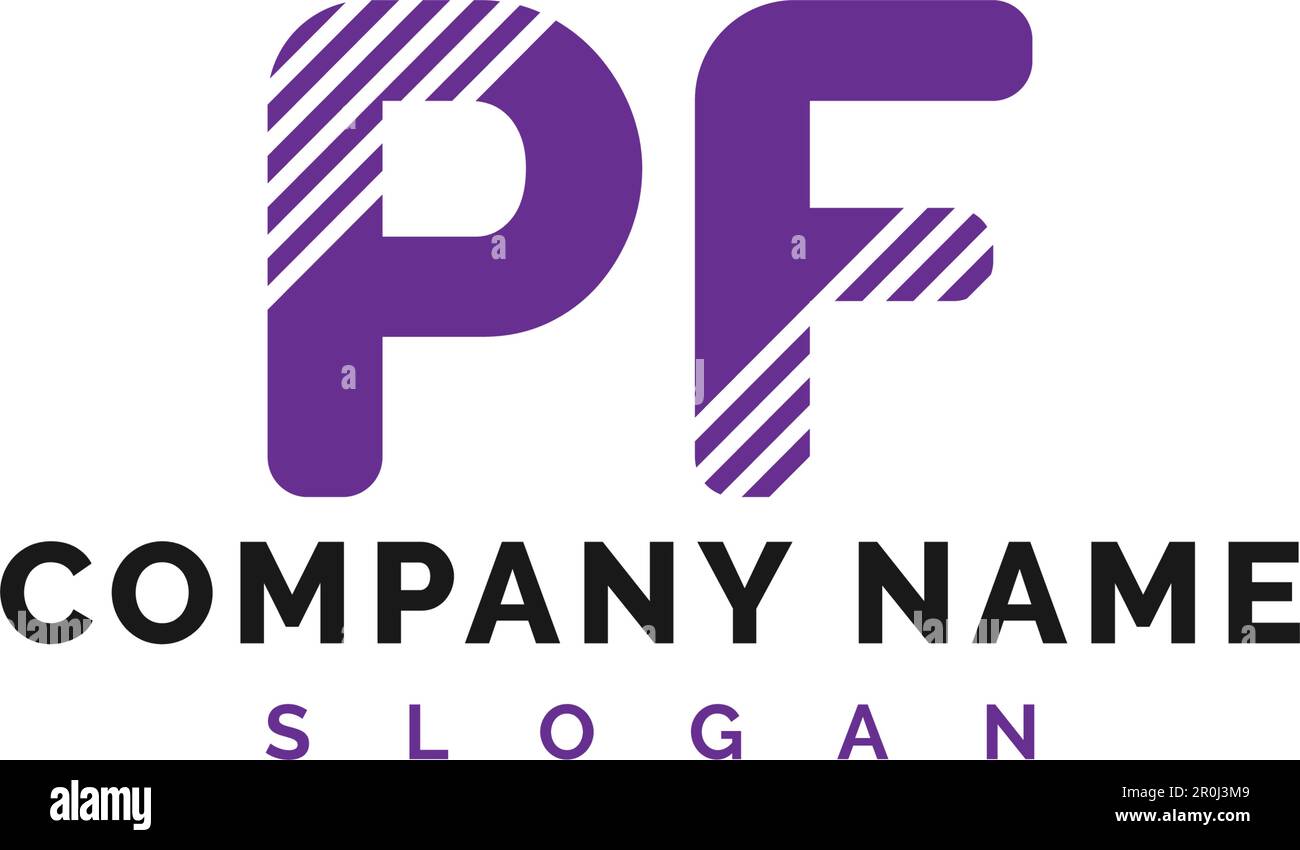 PF Letter Logo Design. PF letter logo Vector Illustration - Vector ...