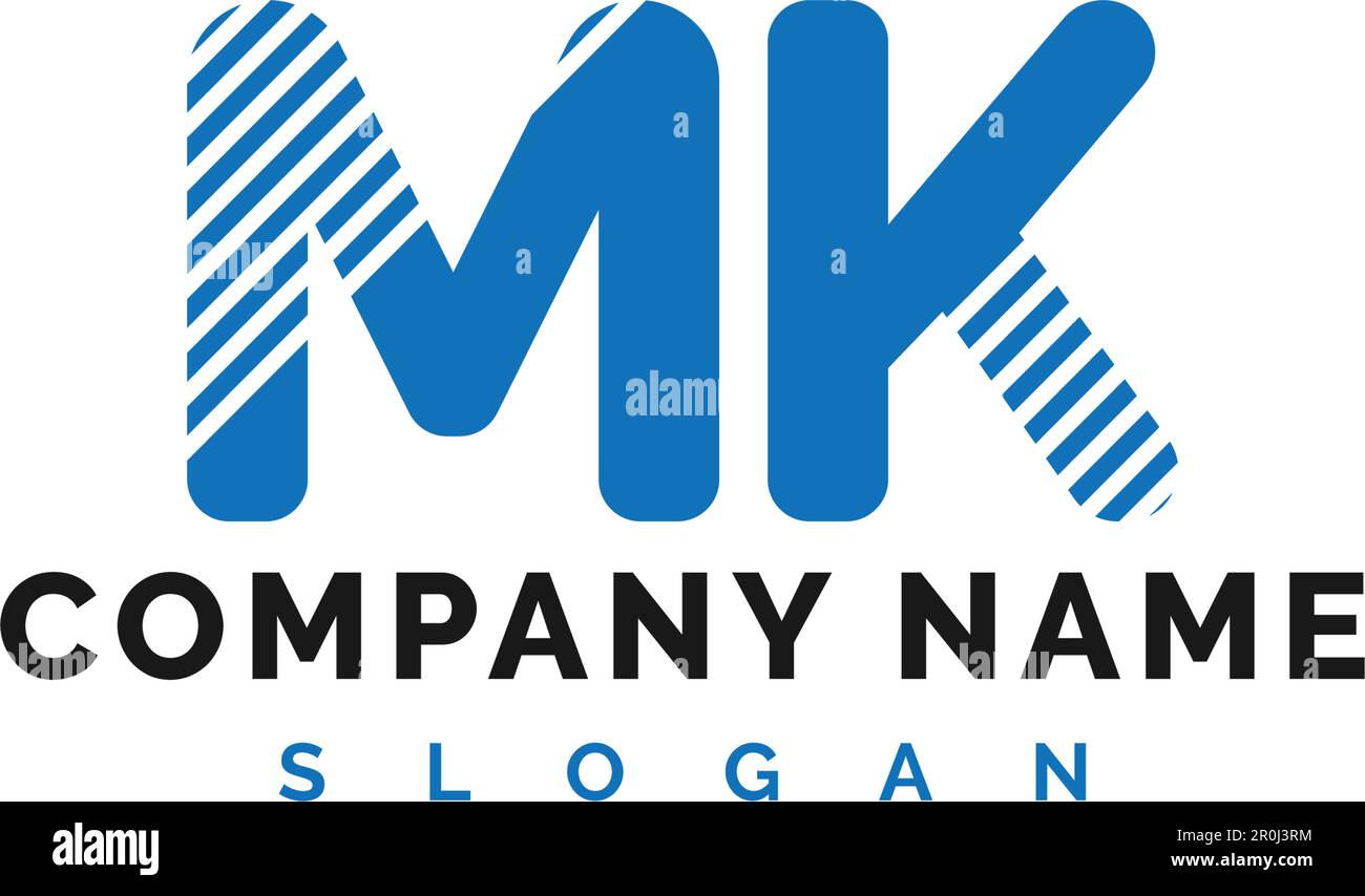 MK Letter Logo Design. MK letter logo Vector Illustration - Vector ...