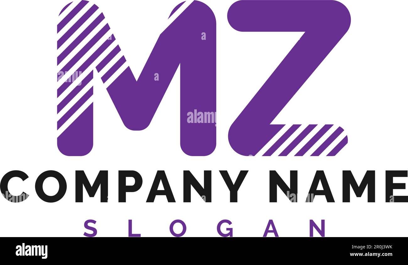 MZ Letter Logo Design. MZ letter logo Vector Illustration - Vector ...