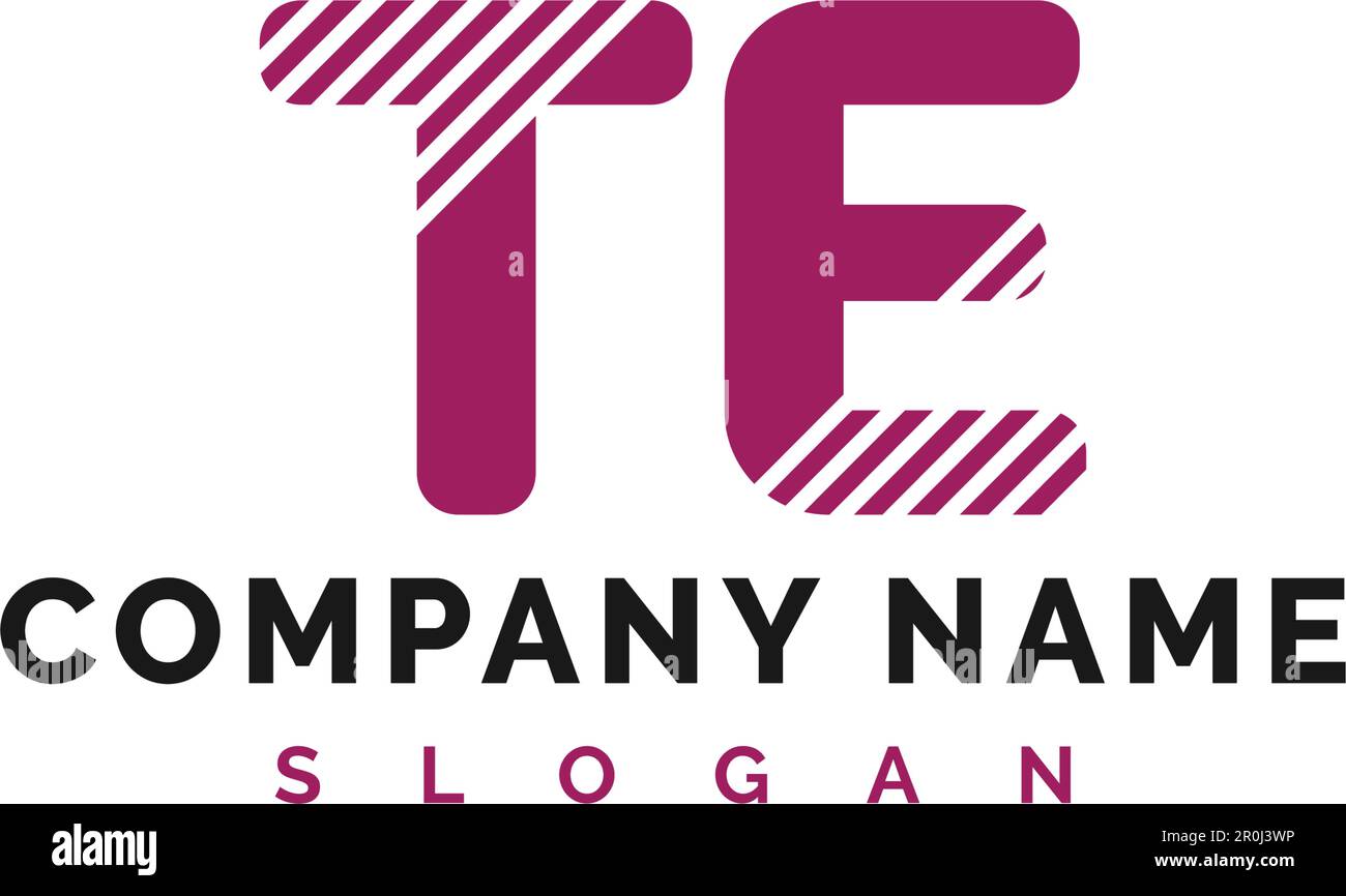 TE Letter Logo Design. TE letter logo Vector Illustration - Vector ...