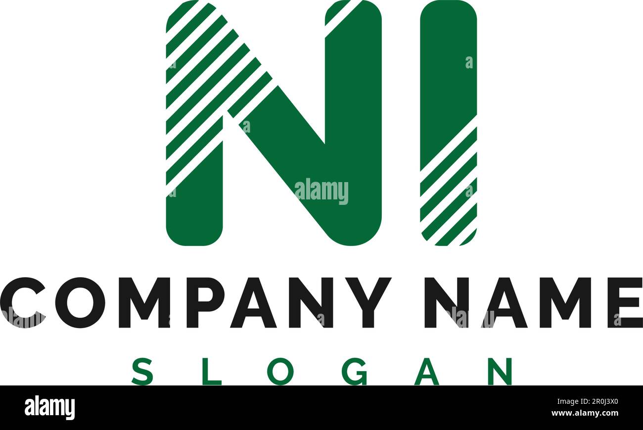 NI Letter Logo Design. NI letter logo Vector Illustration - Vector ...