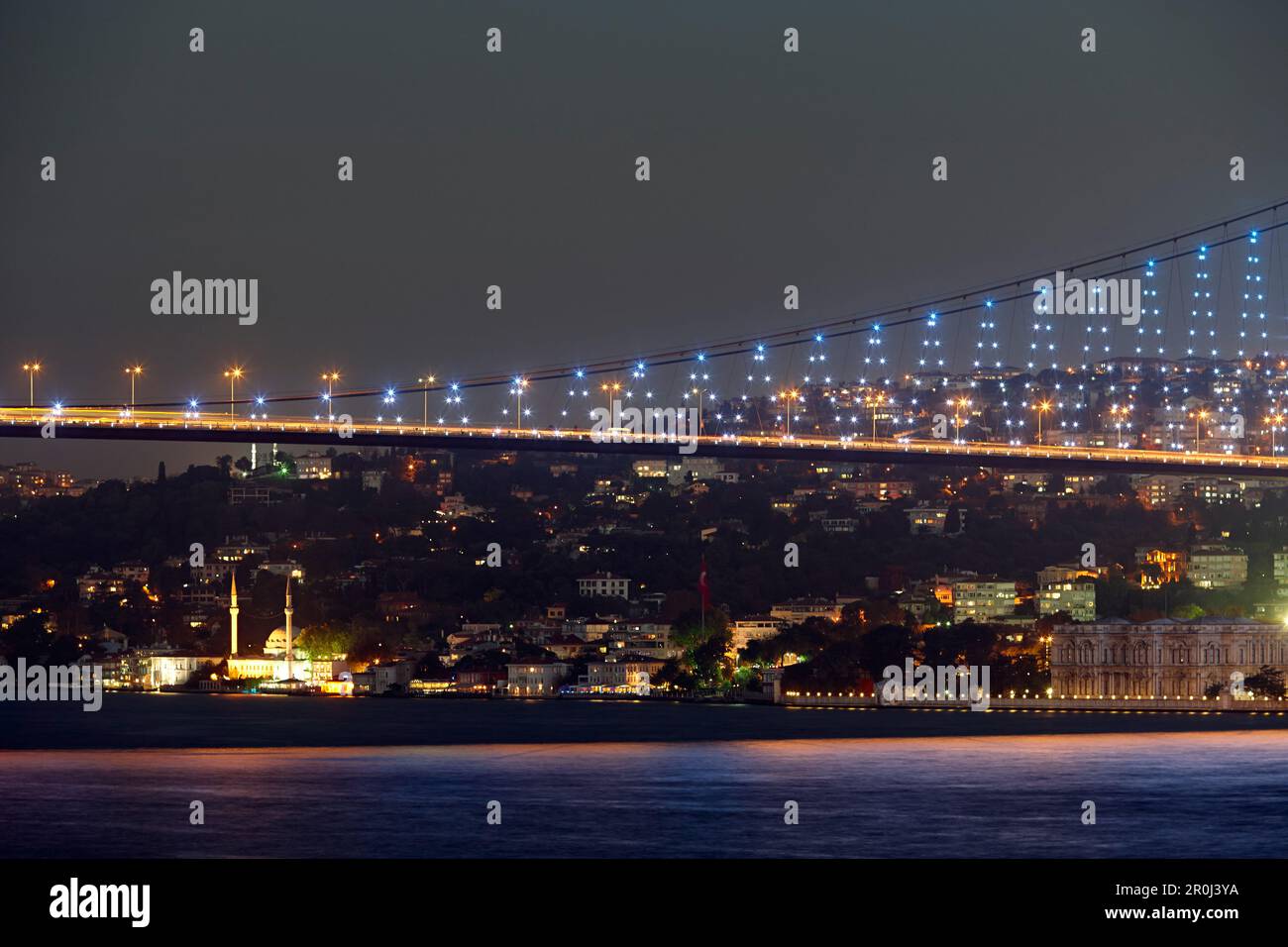 Bosphorus Bridge at night, Istanbul, Turkey Stock Photo - Alamy